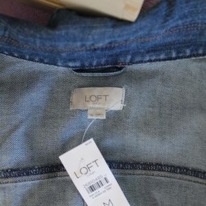 LOFT | Jackets & Coats | New Loft Snap Front Jean Jacket Frayed Edge ...